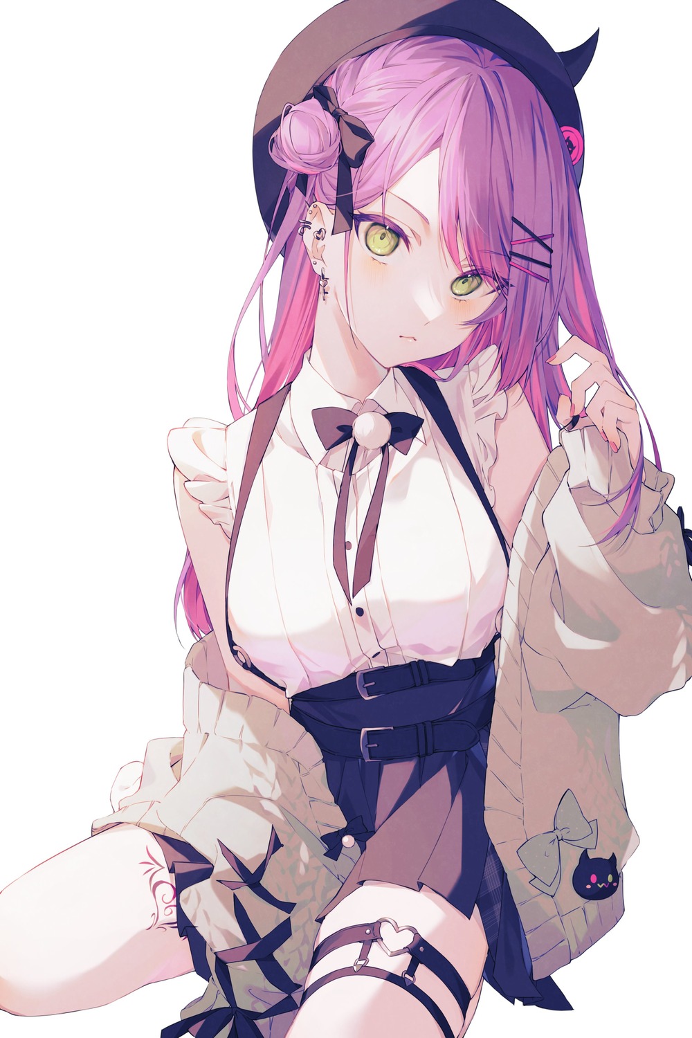 cheese oho hololive tokoyami towa garter sweater tattoo | #1055108 | yande.re